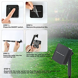 Abeden Solar String Light Outdoor,16ft 50LED Crystal Globe Lights,8 Modes Waterproof Bulb String Lights for Home,Garden,Patio,Wedding,Party Outdoor Wall Decoration