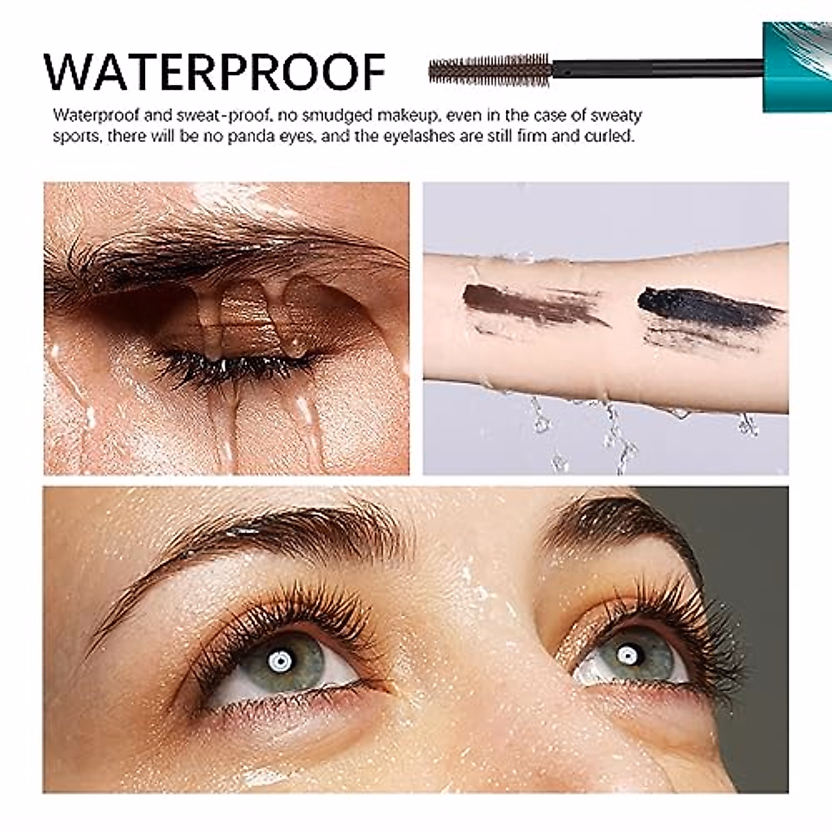 FYEBOO [2023 New] Thickening Mascara Fiber Lash Mascara Extension Voluminous, Long-Lasting Waterproof & Smudge-Proof Mascara, No Flaking/No Clumping, Black Mascara 10ml