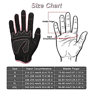 HUWLUIWA Work Gloves Women, Flexible & Stretchable Touchscreen Pink Working Glove Utility Synthetic Leather Mechanic Gloves for Construction Yardwork Gardening Small Pink