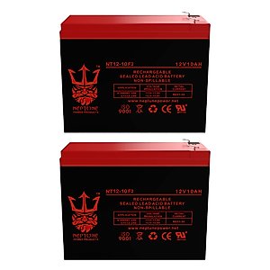 Neptune Power Products replacement 12V 10AH Replacement for SHOPRIDER Echo 3 SL73 Battery - 2 Pack