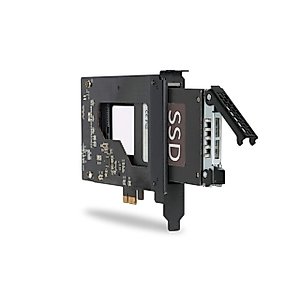 ICY DOCK 2.5 inch SATA SSD Removable Hard Drive Bay Adapter for PCIe Expansion Card Slot | ToughArmor MB839SP-B