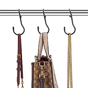 CINPIUK 10 PCS Purse Hangers for Closet, Heavy Duty Twisted Metal Hooks Hang Purses in Closet, Handbag Storage Organizer Closet Hooks for Hanging Purses, Scarves, Belts, Hats