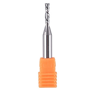 SpeTool Spiral Router Bits with DownCut 1/8 inch Cutting Diameter, 1/4 inch Shank CNC Bits Solid Carbide End Mill for Wood Cut, Carving