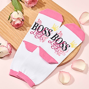 Boss Lady Gifts Set for Women, Boss Day Gifts,Best Boss Gift for Female Manager Supervisor,Tote Bag Glass Cup Candle Bracelet Keychain