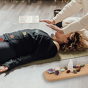 30 PCS Crystals and Stones Set - Natural Raw Healing Crystals & Tumbled Chakra Stones, Premium Protection Crystals Gift Kit Display in Wooden Box + Info Guide