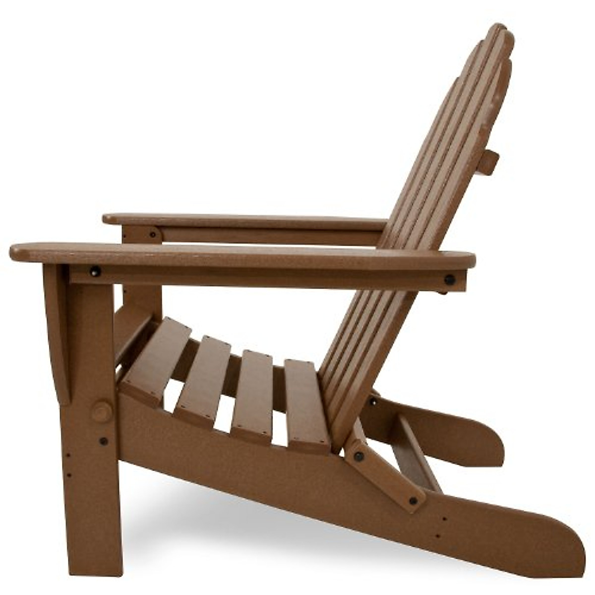 POLYWOOD AD5030TE Classic Folding Adirondack Chair, Height: 35.00" - Width: 29" - Depth: 35.00", Teak