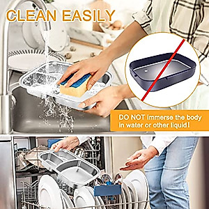 BESTORE Electric Lunch Box, 60w High-Power Portable Food Warmer Lunch Box For Car and Home, Heated Lunch Boxes For Adults with 1.5L Removable 304 Stainless Steel Container, Fork and Spoon Carry Bag