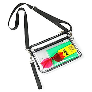 Mildbeer Clear Purses for Women Stadium, Small Clear Purse Stadium Approved with Removable Straps for Concert Festivals and Work