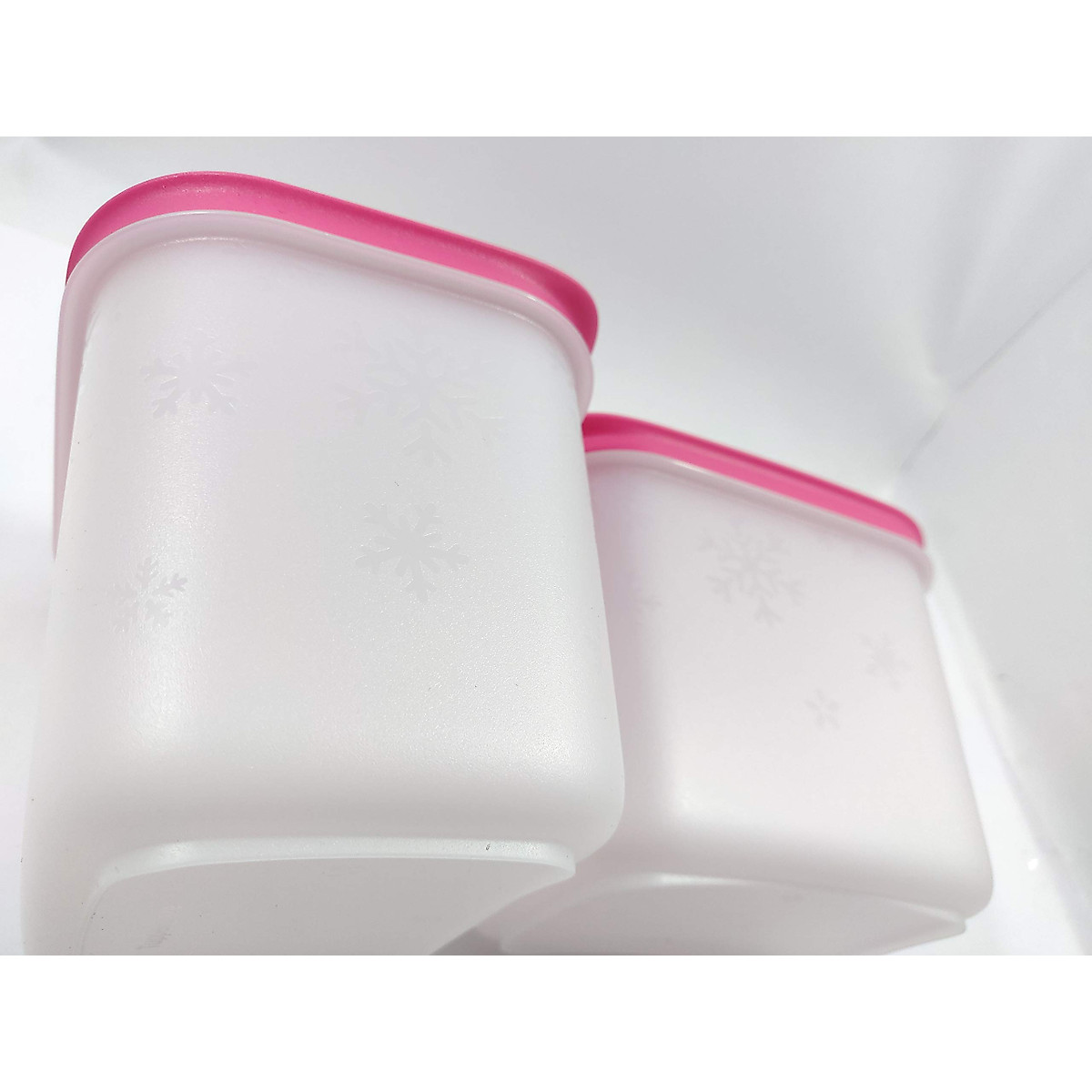 Tupperware Freezer Mate Plastic Container for Fridge and Freezer, 1.1 LTR (Set of 2) with Free Handkerchief