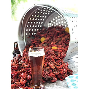 Bayou Classic B100 100-qt Reinforced Aluminum Basket w/ Helper Handle Handcrafted by artisans in El Salvador Perfect Addition to Bayou Classic 100-qt Bayou Boilers