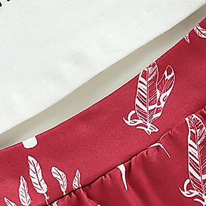 Western Baby Girl Clothes Letter Print Short Sleeve Top Shirt Cow Shorts with Headband 3PCS Summer Outfits (White B, 0-3 Months)