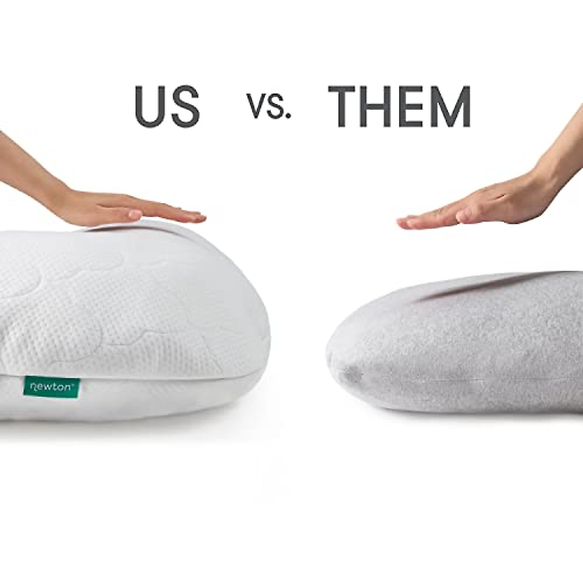 Newton Baby Premium Pregnancy Maternity Pillow with Organic Cotton, 50% More Memory Foam and Fiber Clusters in The Core for Complete Support, U-Shaped with Removable Washable Cover