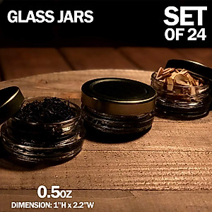 Caviar Line Small Mini Glass Jars With Tin Lids - 24 pack x 0.5 oz – All Purpose Empty Storage Jars