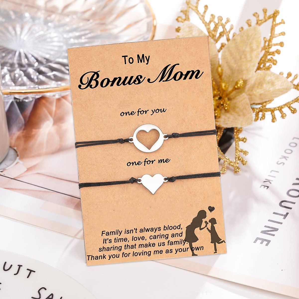 Tarsus Gifts For Stepmom, Bonus Mom Gifts From Daughter Step Mom Bracelets