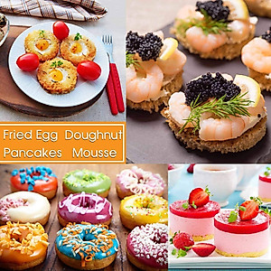 HULISEN Stainless Steel Round Cookie Biscuit Cutter Set, 11 Circle Donut Doughnut Cutter, Baking Ring Molds for Mini Cake, Scone, Pastry, Cooking, Gift Package