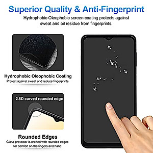 TQLGY 3 Pack Screen Protector for Samsung Galaxy A13 5G / 4G / LTE with 3 Pack Camera Lens Protector, Tempered Glass Film, 9H Hardness - HD - Bubble Free - Anti-Scratch - Easy Installation