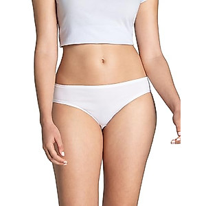 Fruit of the Loom Women's High Performance Cotton Bikini Underwear, Plus Sizes, 6-Pack, Colors Vary - Size 9