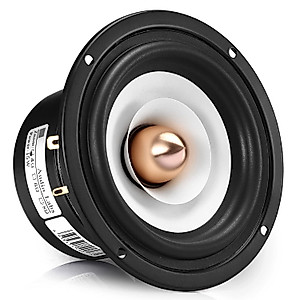 Facmogu 4 Inch Bullet Tweeter Full Range Speaker 4 Ohm, 5~15 Watt HiFi Tweeter Midrange Bass Integrated for Vocals Home Stereo Surround Sound Theater, 61Hz-18.5KHz Frequency Response 88dB