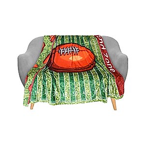 Vicimi Football Blanket for Boys Double Sided Pattern Throw Soft Flannel Footballs Gift Decor for Birthday Graduation Christmas Thanksgiving 50"x60"