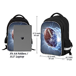 P ELEGANT PROTECTION Basketball 3D Print Luminous School Backpack, Personalized Lightweight Schoolbag for Kids