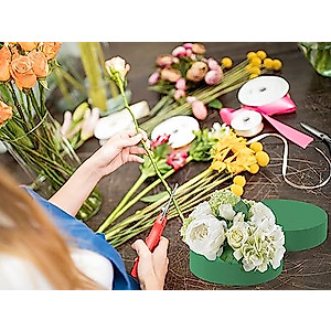 6 Pcs Round Flower Arrangement Kit, Wet Floral Foam, for Wedding, Aisle Flowers, Party Decoration 3 Inch