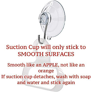 Shower Bandit Shower Caddy for The Wall with Shower Suction Cup and Rust Proof Hook Hang Shampoo/Conditioner Bottles on Smooth Surfaces - Pack of 2 (Blue)