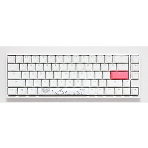 Ducky One 2 SF RGB Pure White RGB LED 65% Double Shot PBT Mechanical Keyboard (Cherry MX Silent Red)