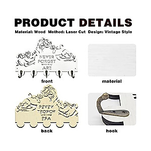 The Lion King,Disney Cartoon Key Hooks,Key Holder, Key Hanger, Wall Hooks,Wall Key Holder, Key Holders, Personalized Gift, Home, Housewarming Gift, Wedding Gift (H5) Black 12inch with 5 Hooks (3) (2)