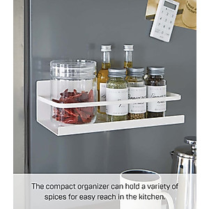 YAMAZAKI Storage Caddy Home Magnetic Steel | Spice Rack, One Size, White