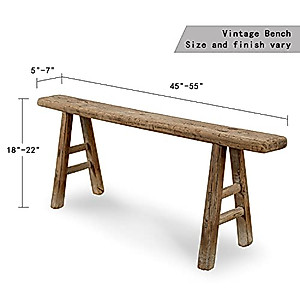 Artissance Vintage Noodle, Weathered Natural Wood Finish (Size & Color Vary) Indoor Bench