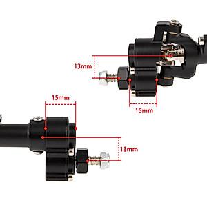 DKKY SCX10 Axles Front and Rear Axle Set, RC Crawler Axles for 1/10 RC Crawler Axial SCX10 & SCX10 II 90046 90047 D90 D110 RC Upgrades Accessories Part