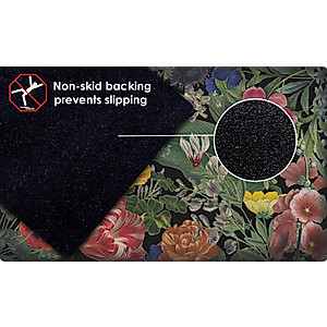 Toland Home Garden 800432 Traditional Flowers Summer Door Mat 18x30 Inch Flower Outdoor Doormat for Entryway Indoor Entrance