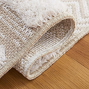 Safavieh Augustine Collection 5'0" x 7'7" Beige/Ivory AGT729B Moroccan Rustic Fringe Area Rug