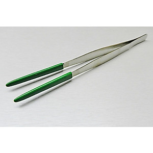 Tweezers Rubber PVC Coated Tips 12" Stainless Steam Ultrasonic Cleaning for Lab Industrial Jewelry Tool Tweezers Tips Have Rubber Coating for Securely Holding to Not Mar Scratch the Article By JTS
