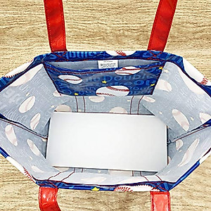 Passion for Baseball Collection 19"x13"x7" Expandable Foldable Stylish Tote Bag