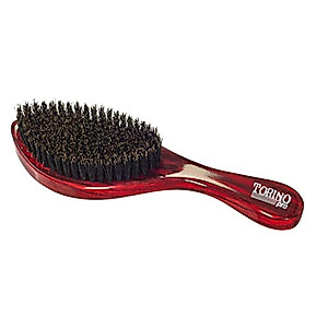 TORINO PRO WAVE BRUSHES BY BRUSH KING Wave Brush #11- Medium Soft Curve Wave Hair Brush for Men, 100% Boar Bristles, Great for Fresh Cuts and Thinning Hair, For 360 Waves