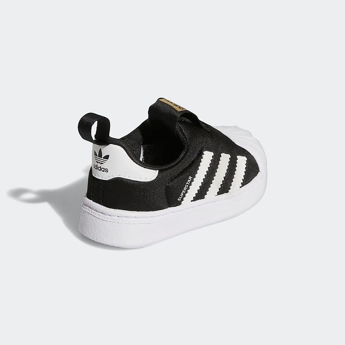 adidas Originals Superstar 360 Sneaker, Core Black/White/Gold Metallic, 1 US Unisex Little Kid
