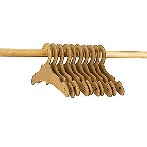 30Pack Koobay 11" Brown Paper Cardboard Recyclable Children Clothes Hangers for Baby & Toddlers Coat