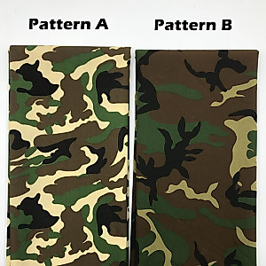 Camo Fabric Army Green Camouflage Printed Fabric Quilting Sewing DIY Clothing Apparel Crafts Décor Cut by The Yard (Green Pattern A, 2 Yards)