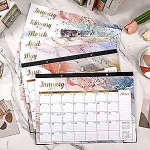 2023 Desk Calendar - Desk Calendar 2023, January 2023 - December 2023, 17" x 12", Wall/Desk Calendar 2023 with Protector Corner, Thick Paper, Large Blocks, Perfect Desk Calendar for Organization