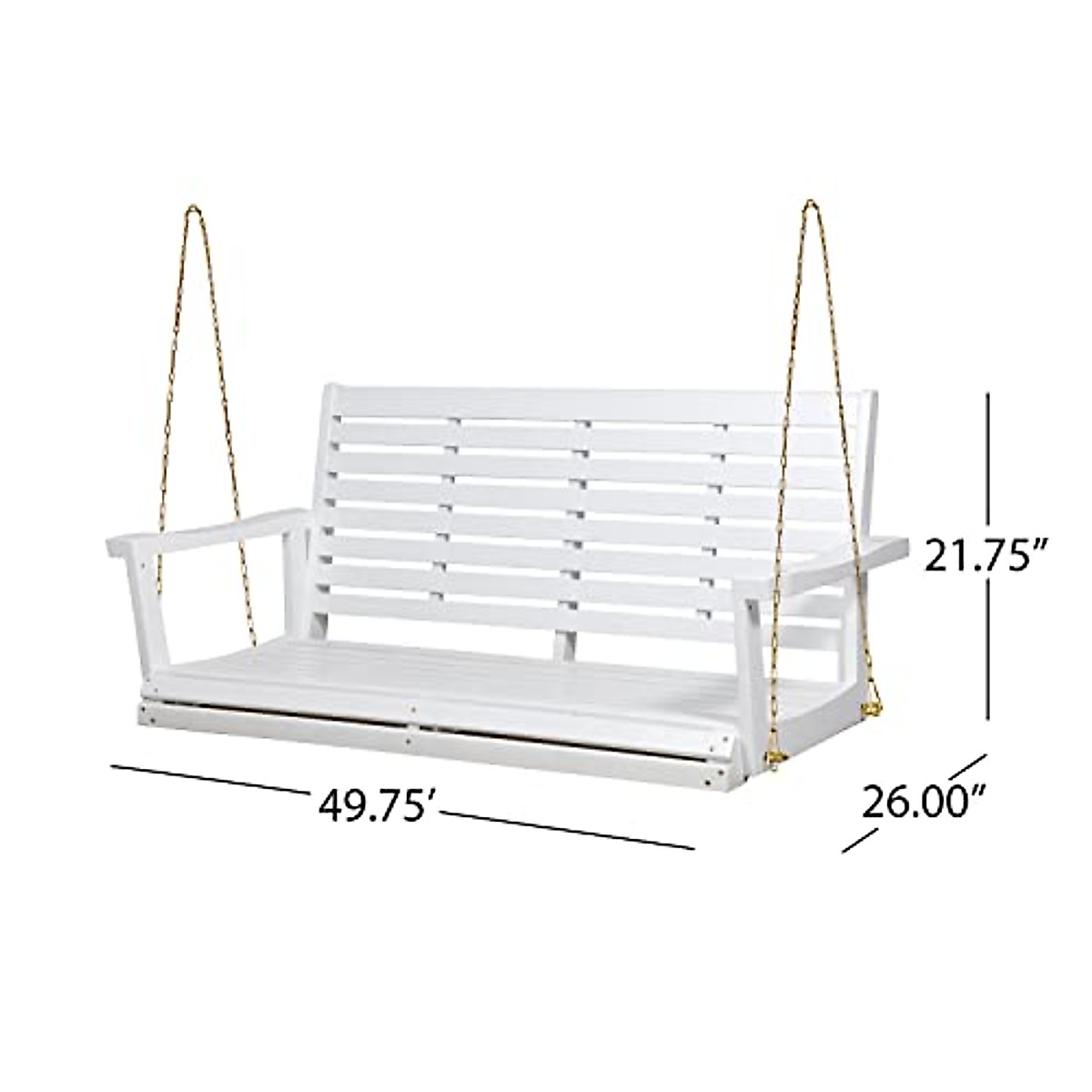 Christopher Knight Home Beata Outdoor Acacia Wood Porch Swing, White