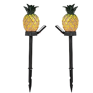 Garden Decor Solar Stake Lights,2 Pack Pineapple Stake Waterproof Landscape Lights,for Villa Garden Yard Lawn Patio House Park Garden Yard Pathway Outdoor Decor