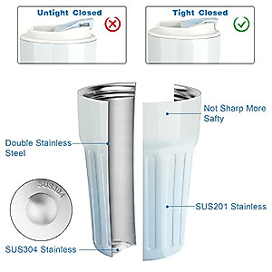 KETIEE Insulated Coffee Cup with Leakproof Lid,Reusable Coffee Cups Travel Cup,13 OZ Coffee Travel Mug,Double Walled Coffee Mug,Stainless Steel Coffee Mug for Hot Cold Drinks (Grad Blue)