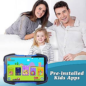 Kids Tablet 10 inch Tablet for Kids 3GB 64GB Toddler Tablet with Case, Kids Learning Android Tablet with WiFi Dual Camera IPS Screen Kids Software Installed Childrens Tablet for Toddlers YouTube