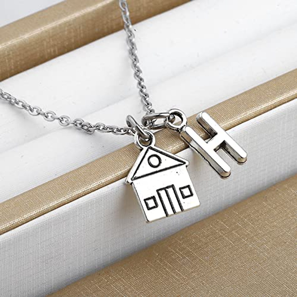 KEYCHIN Singer Album Inspired Necklace Music Album Fans Gifts H & House Charm Jewelry For Singer Fans (H & House NK)