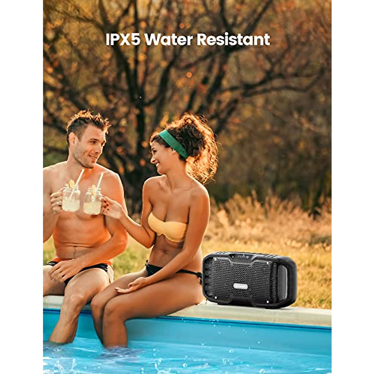 KuccHero Bluetooth Speakers, 50W(70W Max) Loud Portable Speaker with Subwoofers, 30H Playtime, Ex-Bass, TWS, Gift for Men, IPX5 Waterproof Outdoor Speaker for Beach/Party/Camping