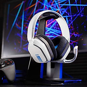 ASTRO Gaming A10 Wired Gaming Headset, Damage Resistant, Astro Audio, Dolby Atmos, 3.5mm Audio Jack, Xbox Series X|S, Xbox One, PS5, PS4, Switch, PC, Mac, Mobile - White/Blue