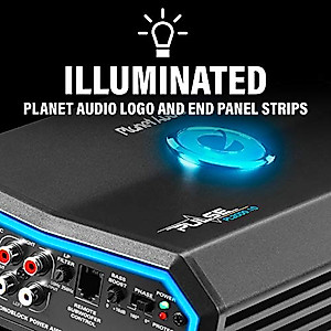 Planet Audio PL3000.1D Pulse Series Car Audio Amplifier – 3000 High Output, Monoblock, Class D, 1 Ohm Stable, Low Level Inputs, Low Pass Crossover, Mosfet Power Supply, Hook Up To Stereo and Subwoofer