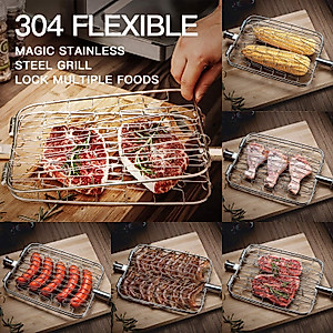 Outdoor Propane Gas Grill Geek Chef Infrared Honey Comb BBQ Non-Smoke Burner with Stainless Steel 360° Rotisserie Mesh Wave-Rack Grill Basket German Craftsmanship Design & Technology Gas Grills