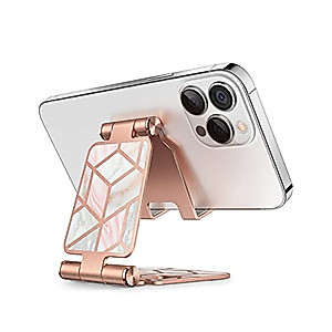 i-Blason Cell Phone Stand, Foldable Adjustable Phone Mount Holder, Compatible with iPhone 14/iPhone 13/iPhone 12/iPhone 11/Galaxy S22/S21/Pixel 6, Android Smartphones, All Smart Phone (Marble)